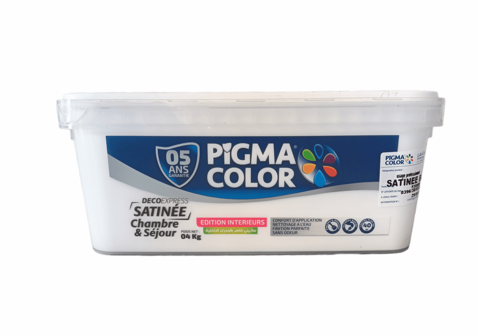 Peinture satinée blanche PIGMA COLOR - DEKKAL